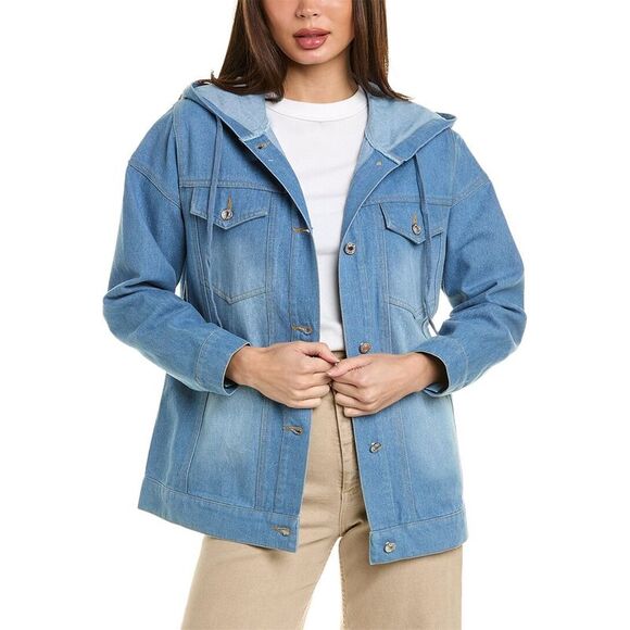Pascale La Mode | Jackets & Coats | Pascale La Mode Hooded Denim Jacket ...